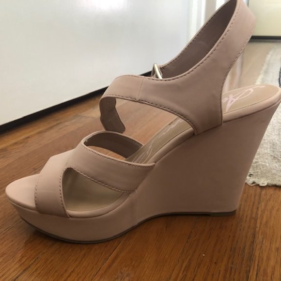 American Rag | Shoes | Pale Pink American Rag Wedge Strappy Sandal ...